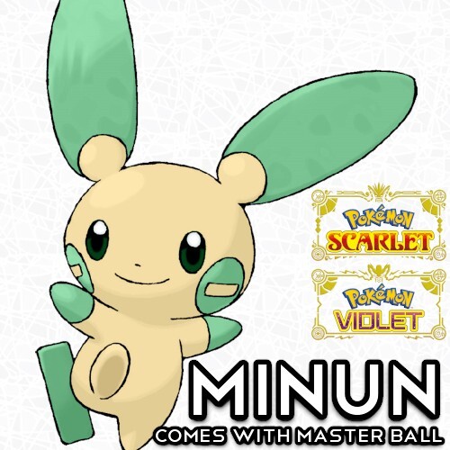 Shiny Minun Lv. 1 Timid Nature Volt Absorb Ability Pokemon Scarlet ...