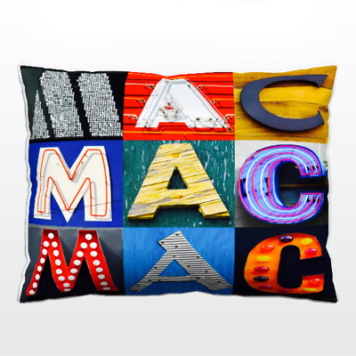Personalized Pillow featuring the name MAC in photos of actual sign ...