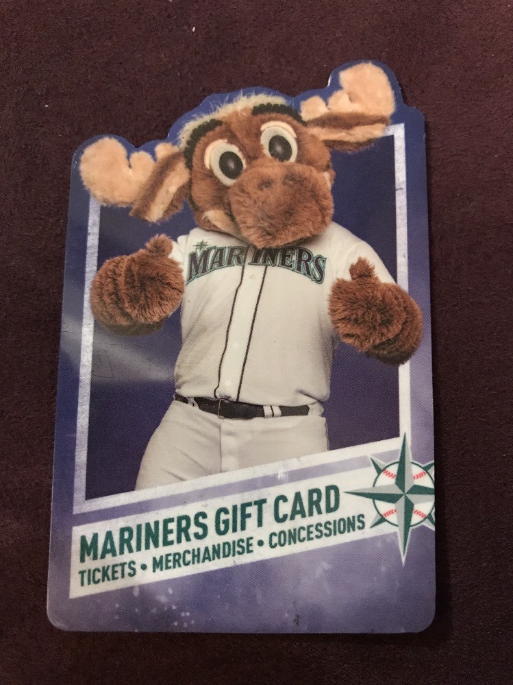 Seattle Mariners Mariners Moose Collectible Gift Card $0 Value | eBay