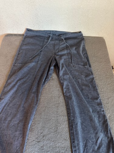 prAna Pants Mens Large Gray Hemp Recycled Polyester Stretch Drawstring ...