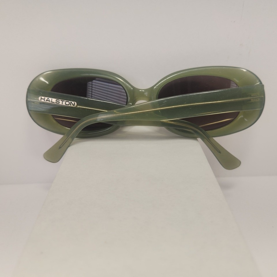 HALSTON H113 6 Lifestyle Green Oval Sunglasses – Retro Y2K Vibe 49-18 ...
