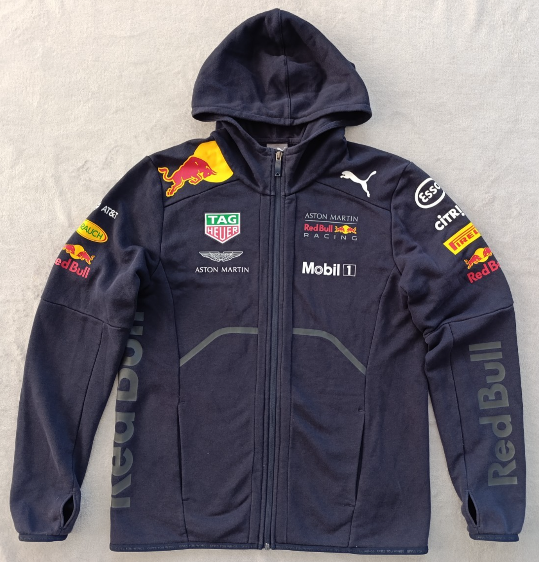 Puma Red Bull Racing Motorsport F1 Formula One 1 mens Hoodie Zip ...