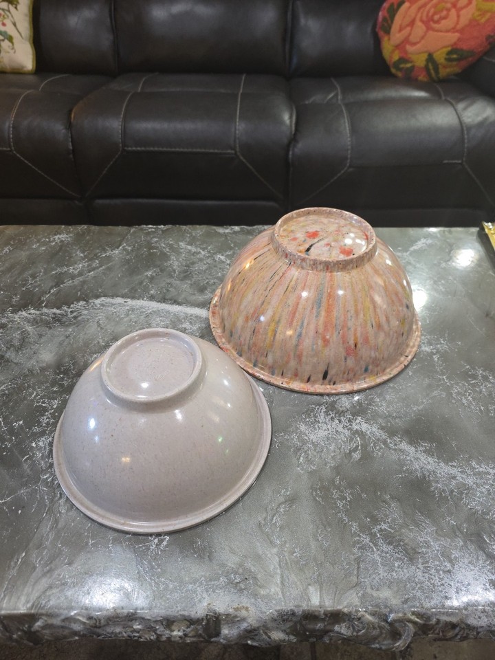 Confetti Melamine Texas Ware Mixing Bowl Set Of 2 mixed colors 118, 111 ...