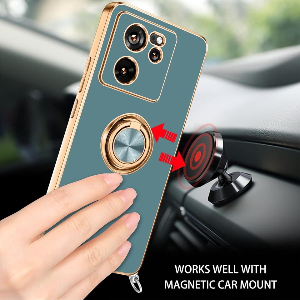 For Xiaomi 13T/13T Pro 5G Case with Strap, Ring Stand, and Mobile Phone ...