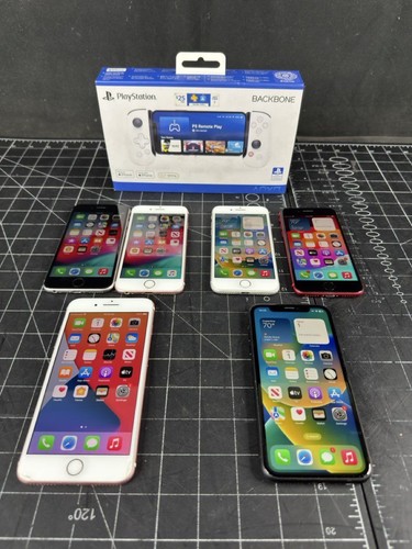 Lot of 6 Apple iPhones (6s/7 Plus/8/SE/XR) + Backbone One PlayStation ...