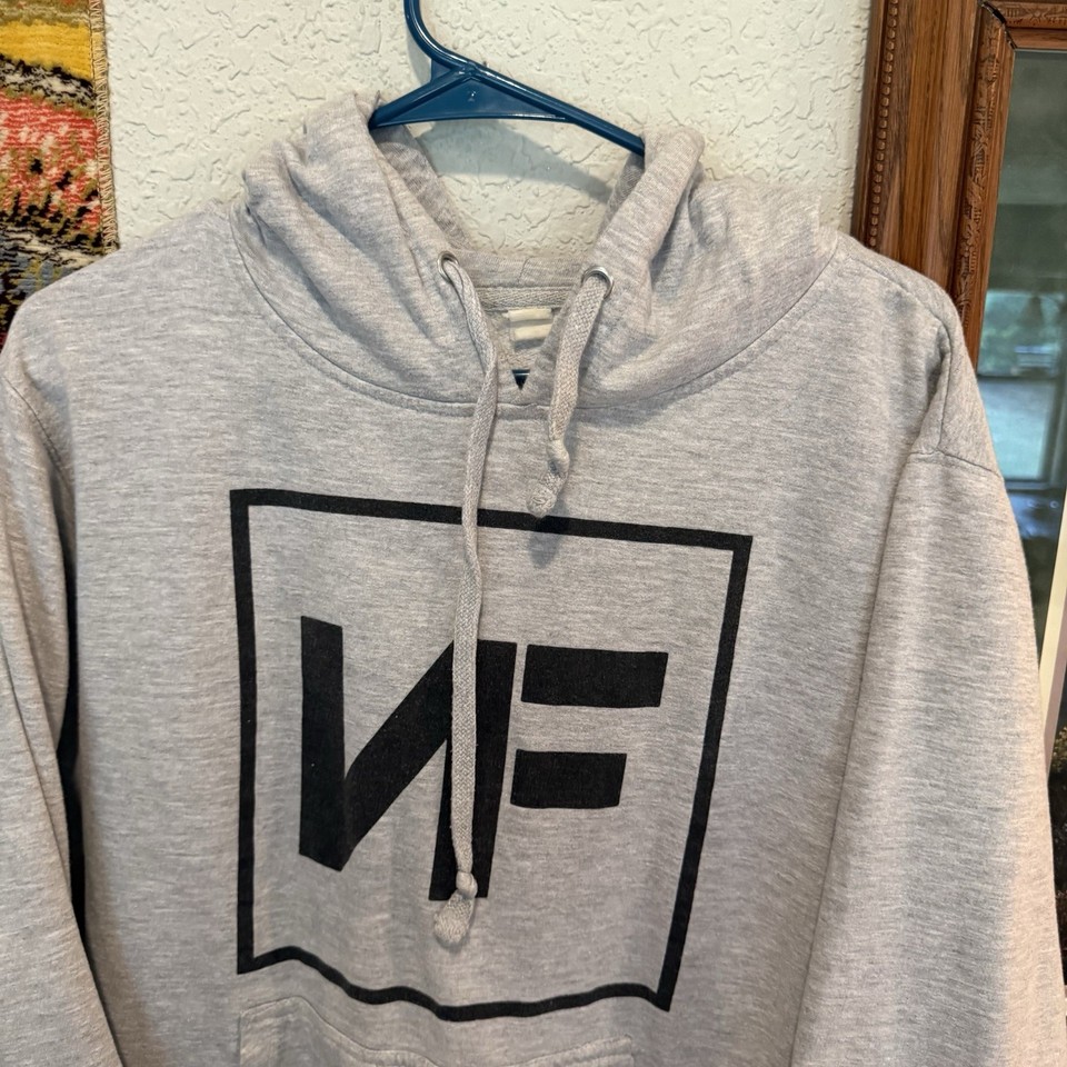 NF Grey Real Music Rapper Hip Hop Nathan Feuerstein Mens Hoodie Size ...