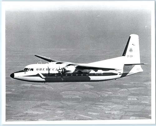 Quebecair Airline Fokker F-27 Aircraft in flight Original Vintage Press ...