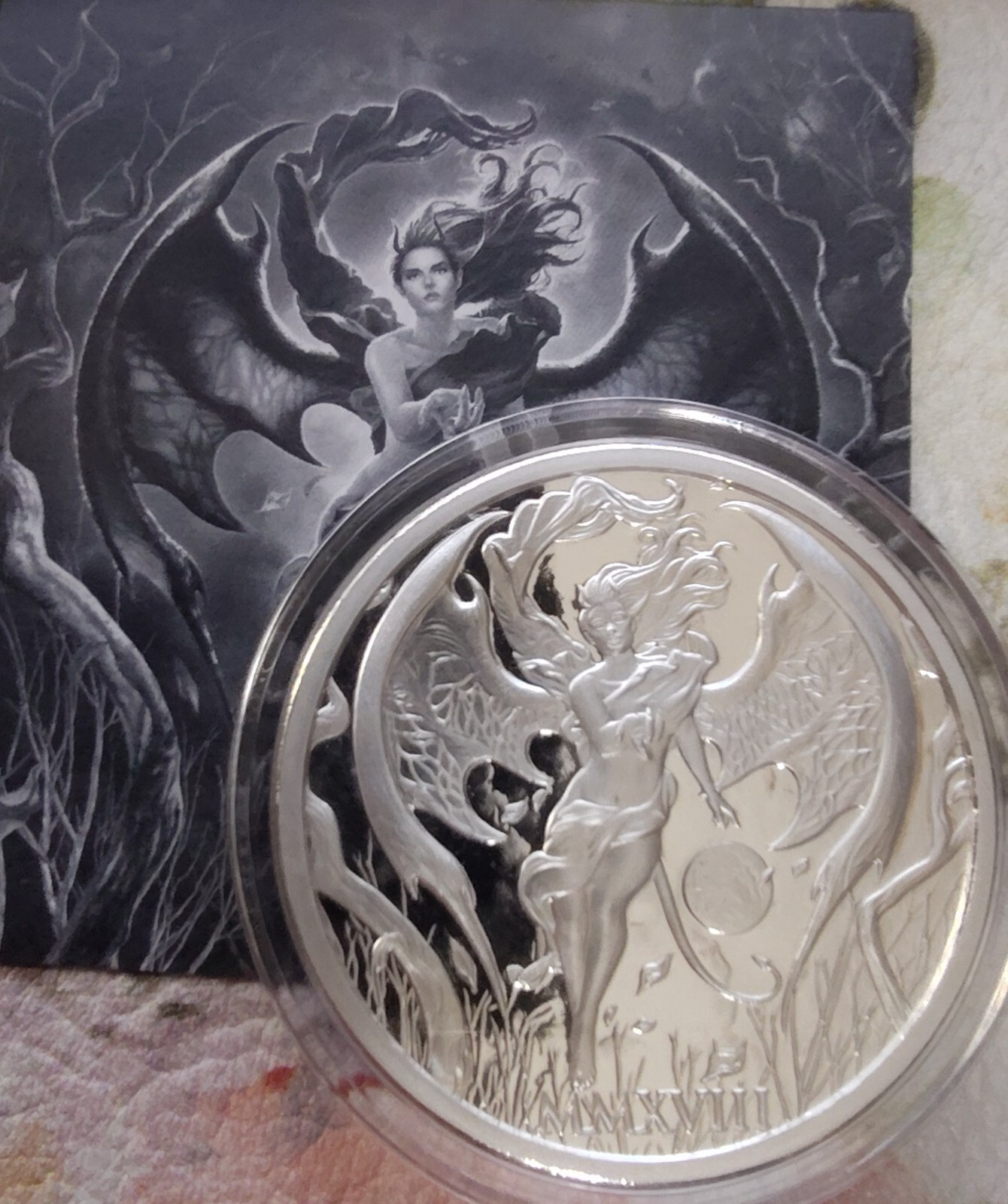 2018 Temptation of the Succubus 2 oz .999 Silver Proof Coin w/COA Pheli ...
