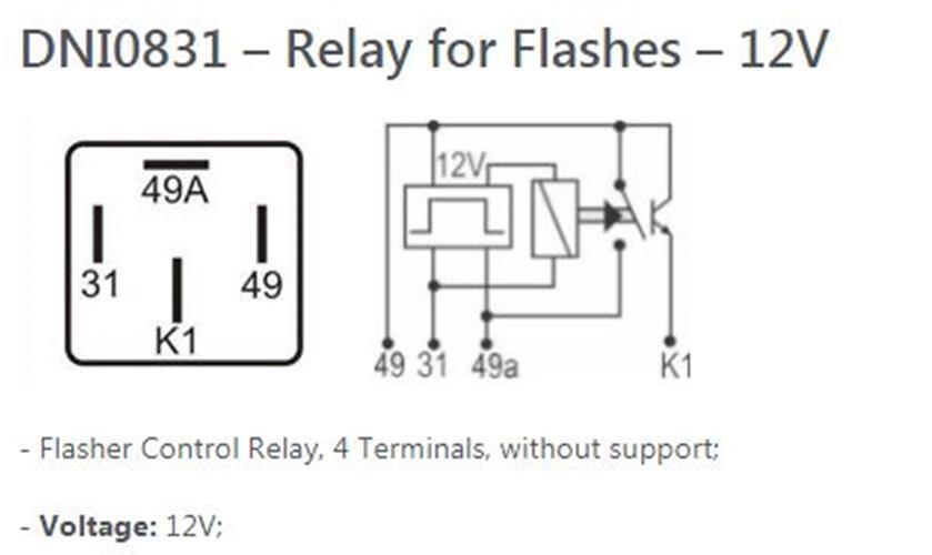 1968-70 VW T1 Bug T2 Bus Flasher Relay 4 Prong Connector 12V 12 Volt ...