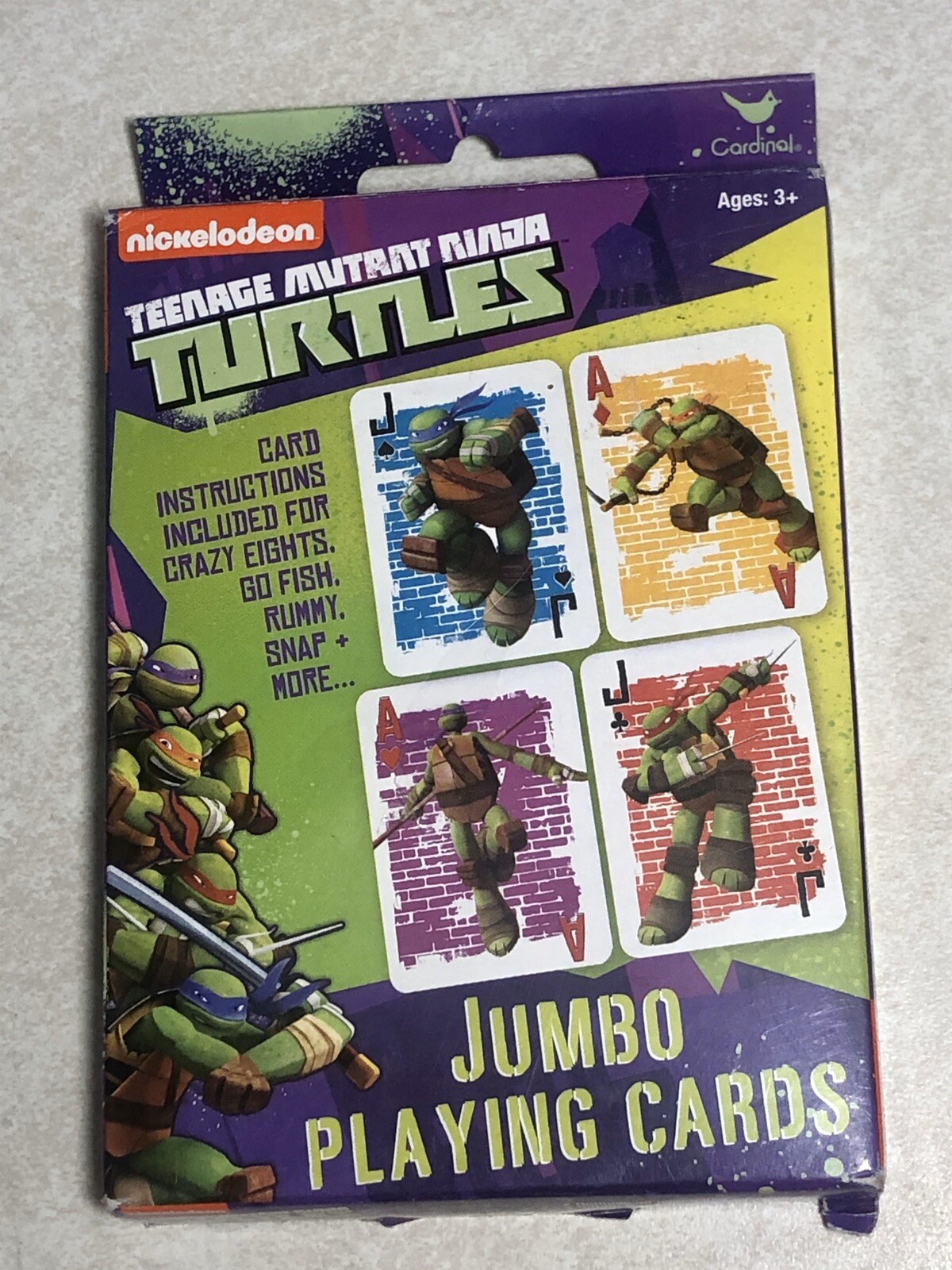 Nickelodeon 2014 Teenage Mutant Ninja Turtles Jumbo Playing Cards TMNT ...