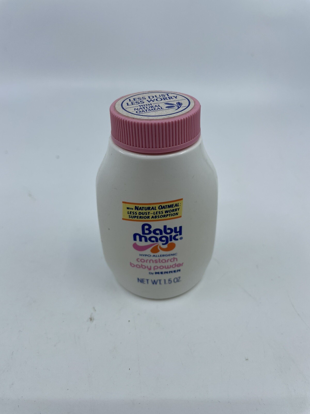 Vintage Baby Magic Powder Mennen Bottle Sealed 1.5 oz Pink Top X1 | eBay