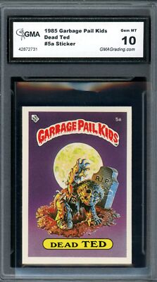 1985 Topps Garbage Pail Kids UK Series 1 #5a Dead Ted Checklist GMA 10 ...
