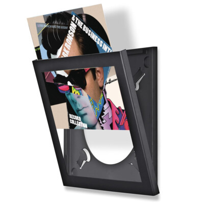 12" VINYL LP RECORD DISPLAY FRAME BLACK ~ INTERCHANGEABLE DISPLAY ...