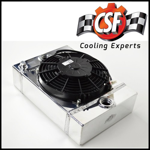 CSF KING Cooler Drag Race / Tuck Aluminum 2-Row Radiator w/9" Spal Fan ...