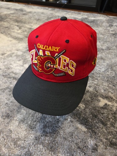 Calgary Flames NHL Baseball Cap Hat #1 Apparel Snapback Red Black ...