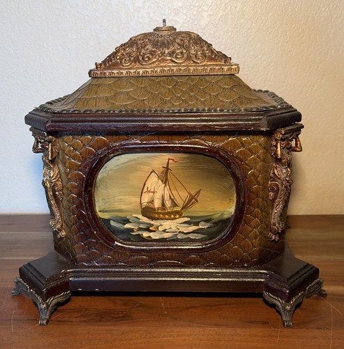 Vintage Maritime Mermaids Decorative Storage Box Handpainted Read | eBay