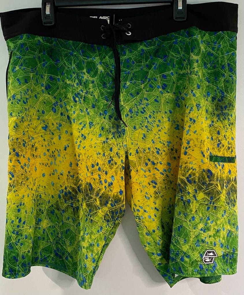 Pelagic Swim Trunks Mens 40 Hydro-Lite Stretch Surfin… - Gem
