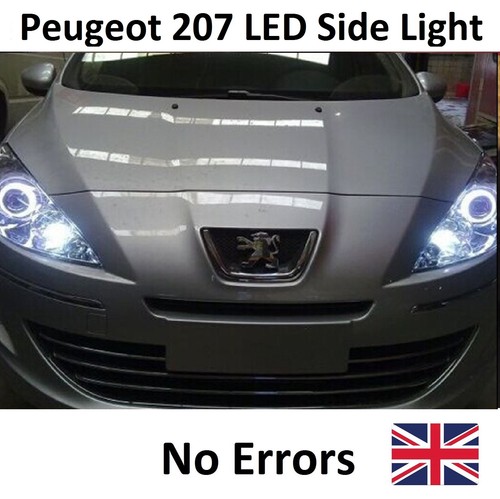 PREMIUM for PEUGEOT 207 LED SIDELIGHT BULB T10 CANBUS NO ERRORS WHITE ...