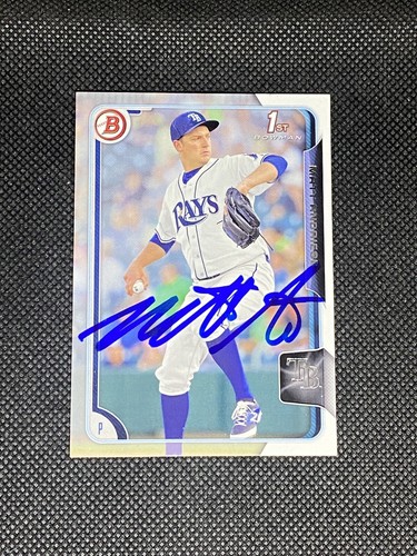 Matt Andriese Tampa Bay Rays 2015 Bowman 1st Paper Signed Auto Card # ...
