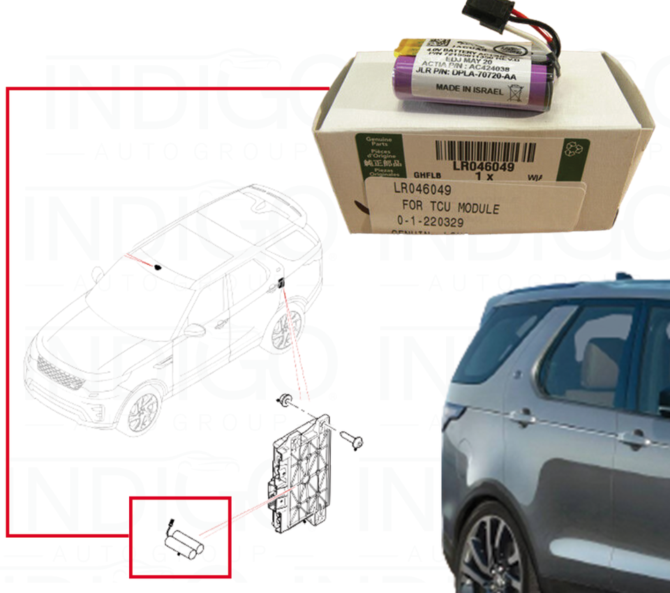 2017 LAND ROVER DISCOVERY FACTORY OEM TELEMATICS BATTERY LR046049 (VIN ...