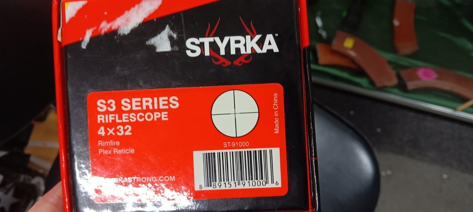 Styrka S3 4x32mm Rimfire plex reticle Rifle Scope. NEW IN BOX! | eBay