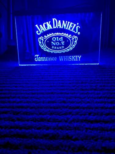 JACK DANIELS LED NEON BLUE LIGHT SIGN 8x12 | eBay