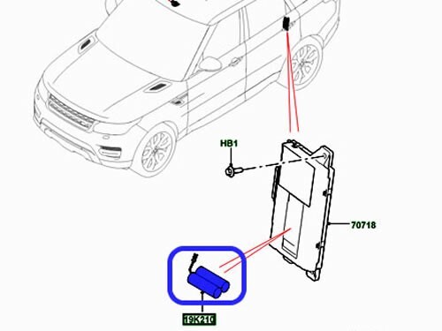 LAND ROVER TELEMATICS BATTERY EVOQUE RANGE ROVER DISCOVERY SPORT ...