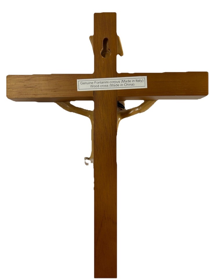 Vintage INRI Fontanini Italy Corpus Crucifix Christ on Wood Cross 12 ...