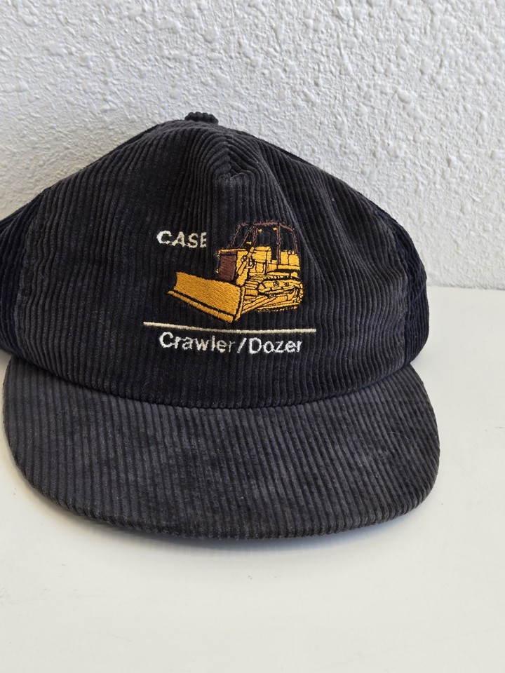 Vintage Case Tractor Crawler/Dozer Corduroy Navy Cap Hat | eBay