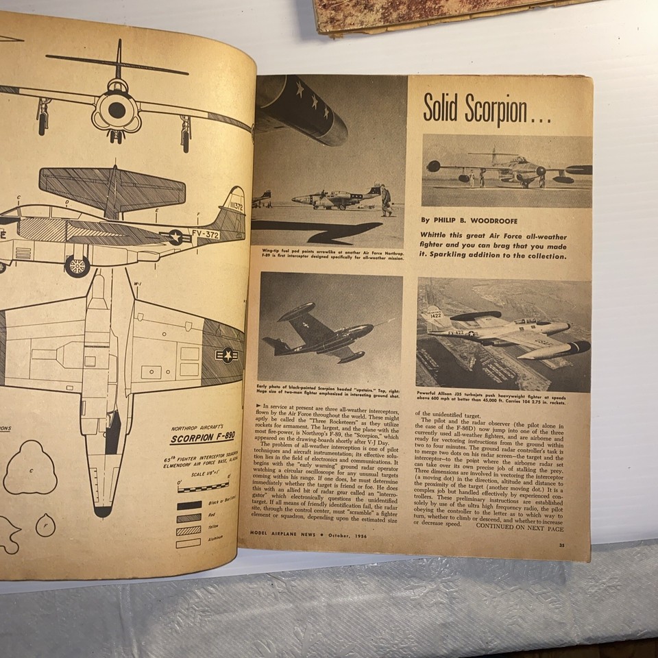 Lot Of 4 Model Airplane News 1956-1958 Vtg Aircraft Jets Planes Skilled ...