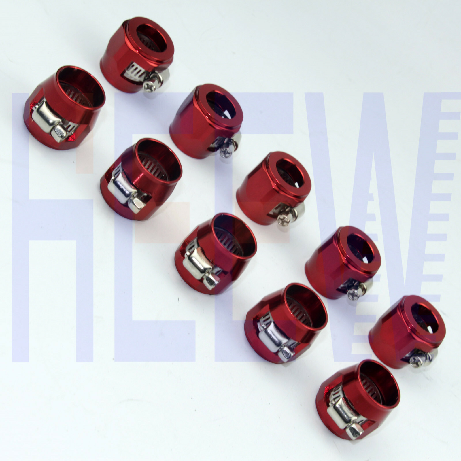 6AN AN6 AN -6 Fuel Hose Finishers HEX-6 Clamp Fuel Oil Water Pipe LINE ...