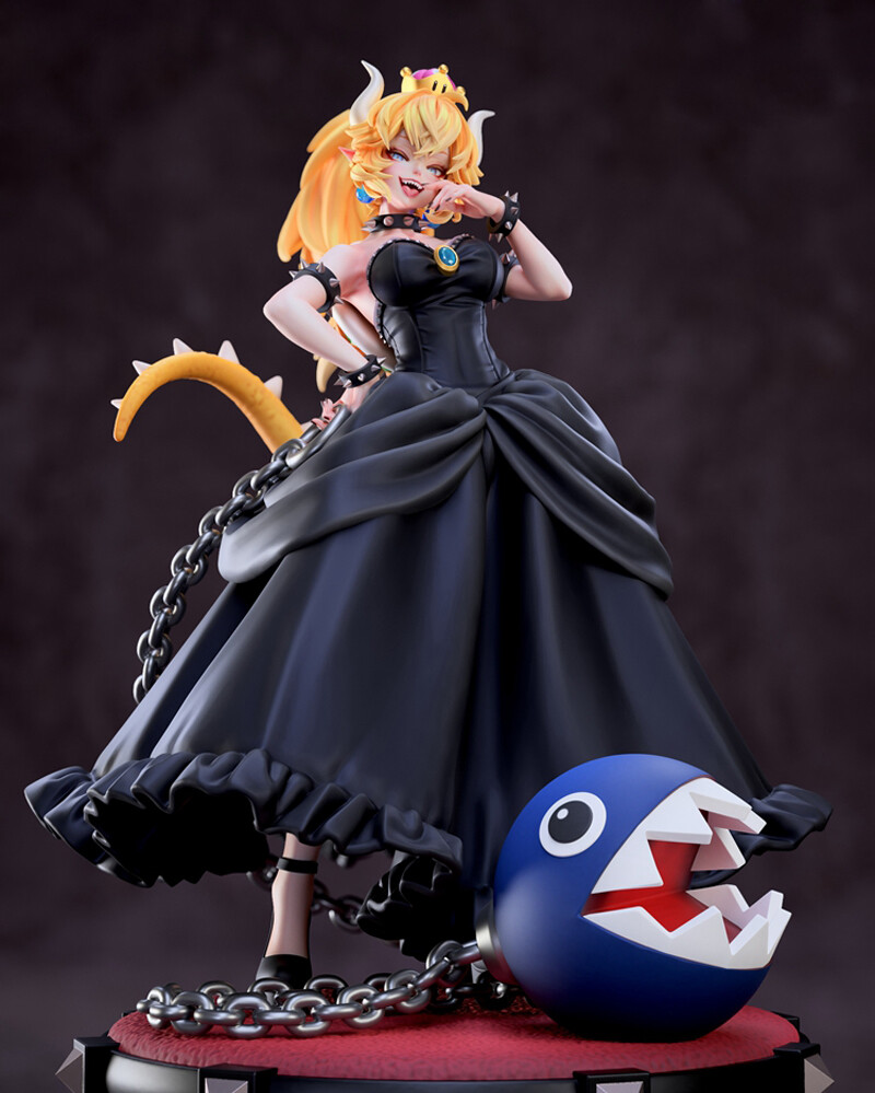 Princess Bowsette 3D Print Figure GK Model Kit Unpainted Unassembled ...
