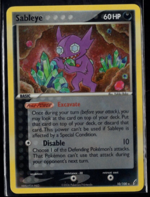 Sableye 10/100 Holographic Rare EX Crystal Guardians Pokemon TCG Near ...