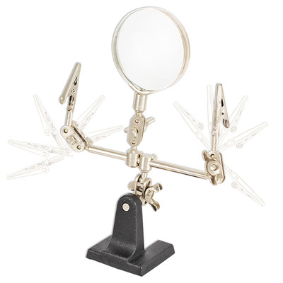 HANDS FREE SOLDERING STAND SOLDER MAGNIFIER GLASS MAGNIFYING HOLDER ...