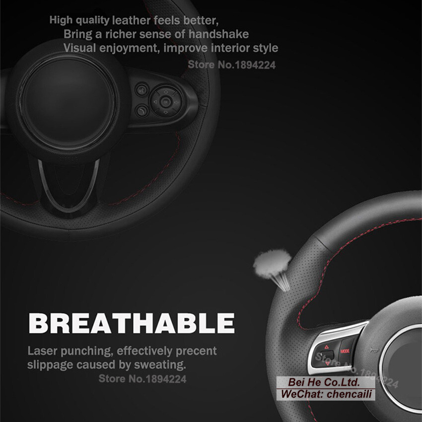 Custom Black Artificial Leather Steering Wheel Cover for Citroen DS5 DS ...