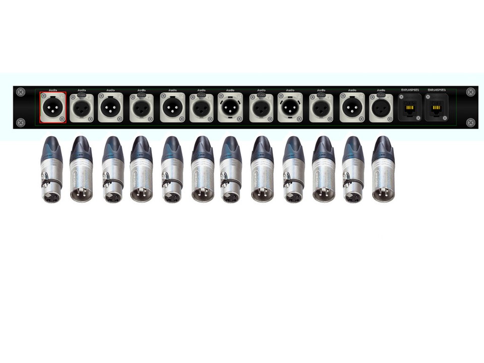 Custom Patch Panel, Rack Audio PowerCon, RJ45, Speakon, XLR,1/4, Edison ...