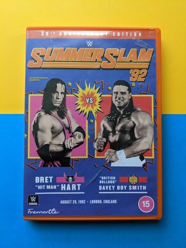 WWF Summerslam 1992 - DVD - 90s Wrestling / WWE / VGC - Bret Hart Vs ...