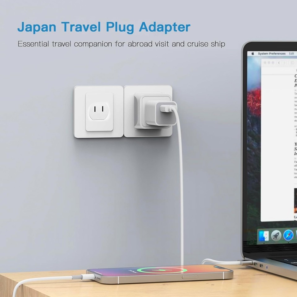 Travel Adapter, AU to Japan Plug Adapter Type a Travel Power Plug ...