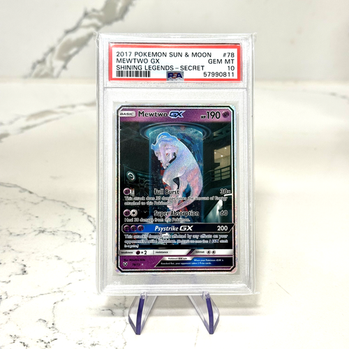 2017 POKEMON SUN & MOON SHINING LEGENDS SECRET #78 MEWTWO GX PSA 10 | eBay