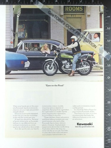1974 vintage AD advertisement for Kawasaki Sports Motorcycle, 1955 ...