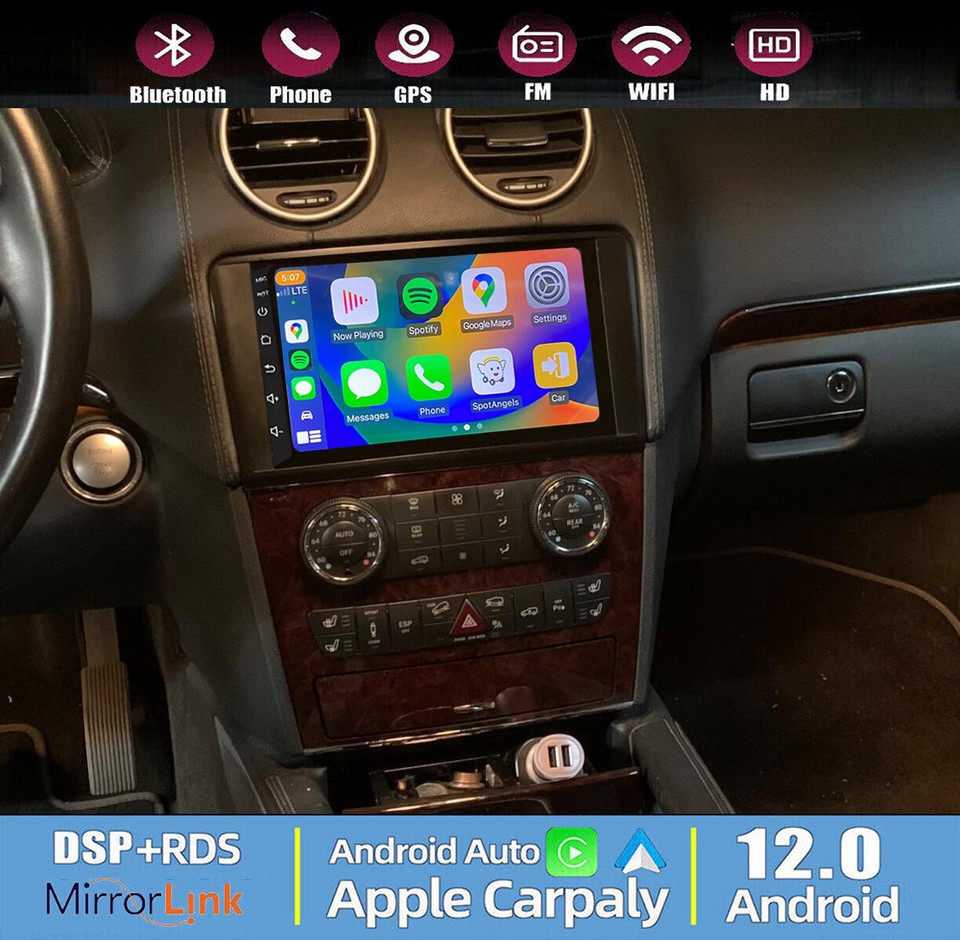 2007-2011 Mercedes Benz ML350 GL450 GL550 9" Apple CarPlay Car Radio ...