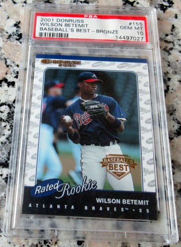 WILSON BETEMIT 2001 Donruss Rated Rookie Card RC Bronze PSA 10 GEM MINT ...