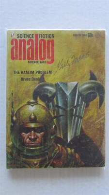 KELLY FREAS COVER SIGNED ANALOG MAGAZINE 1968/08 BAALIM PROBLEM BRUCE ...