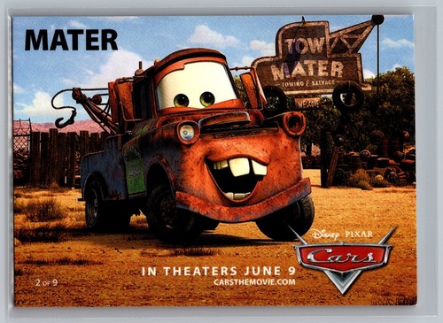 Mater 2006 Disney Pixar Cars PROMO #2 Trading Card Movie Tow Truck | eBay