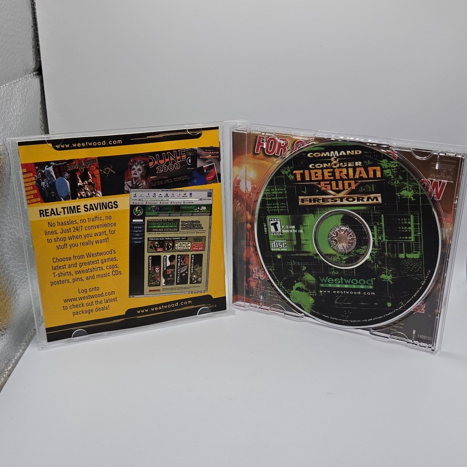 Command & Conquer Tiberian Sun / Firestorm PC CD 3 Discs Westwood 1999 ...