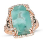 Le Vian Natural Aquaprase Ring 5/8 ct tw Diamonds 14K Strawberry Gold ...