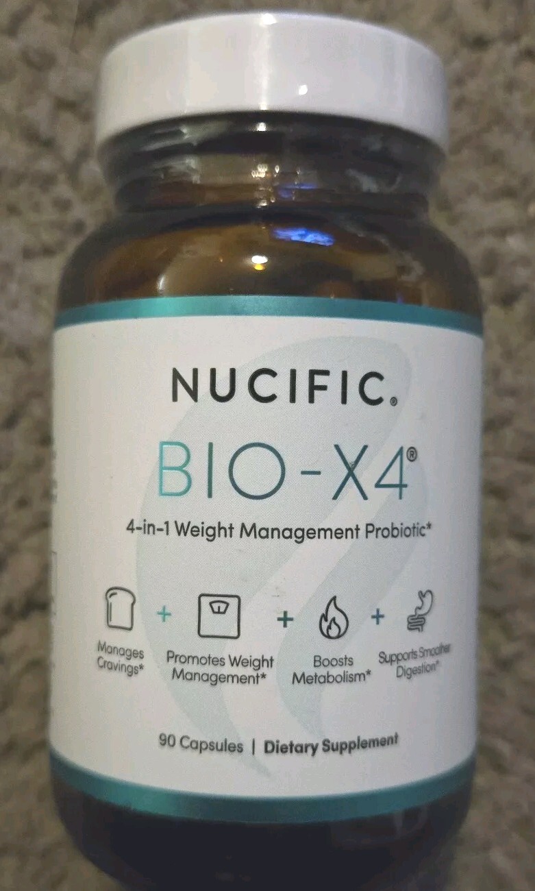 Nucific BIO-X4 4-in-1 Weight Management Probiotic Supplement 90 Caps ...