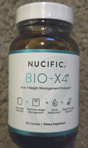 Nucific BIO-X4 4-in-1 Weight Management Probiotic Supplement 90 Caps ...