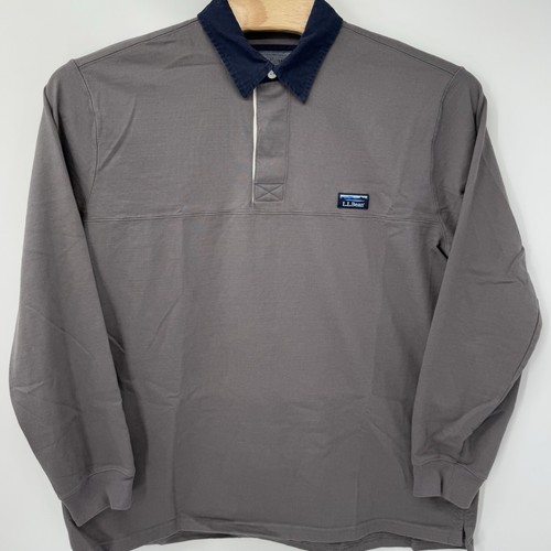 LL Bean Men's XL Regular Lake Washed Rugby Traditional Fit Long Sleeve ...