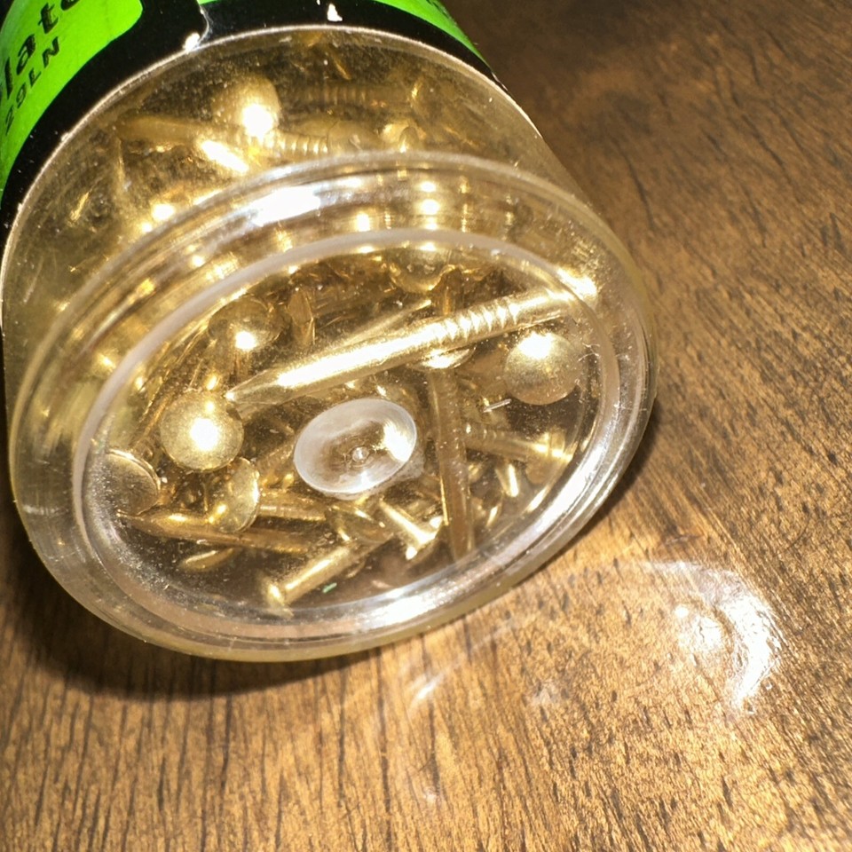 Vintage Brass Plated Linoleum Nails 1 2oz 29LN 10952 | eBay